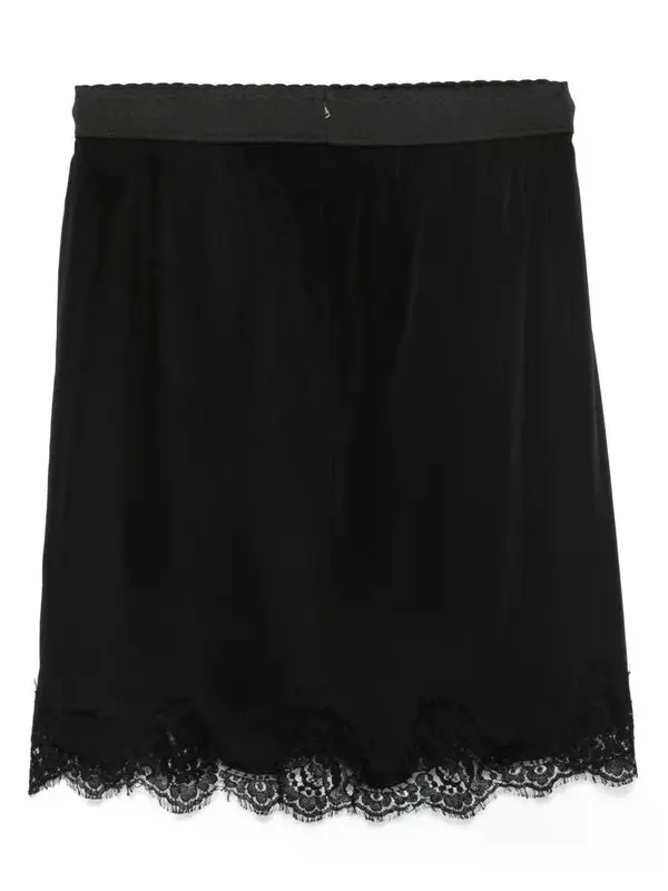 Dolce & Gabbana 2000s Lace-trim Midi Skirt
