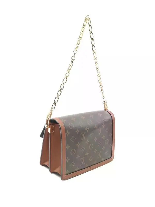 LOUIS VUITTON Dauphine Mm Monogram Reverse Chain Shoulder Bag