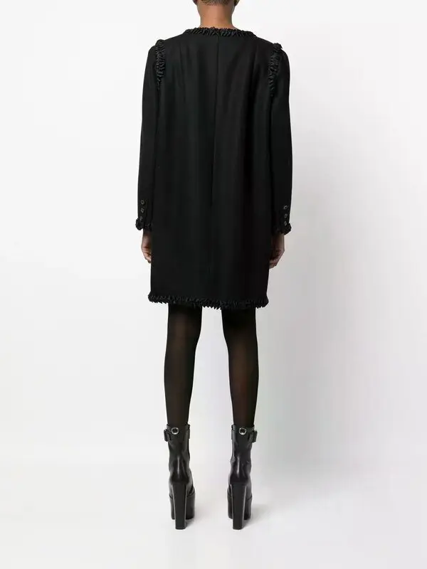 Chanel 2008 Ruffle-detailed Wool-blend Coat