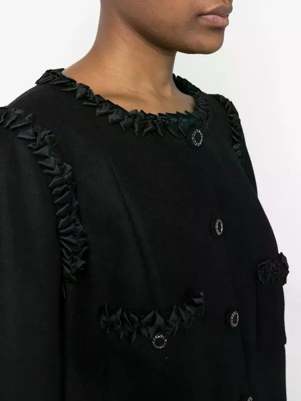 Chanel 2008 Ruffle-detailed Wool-blend Coat