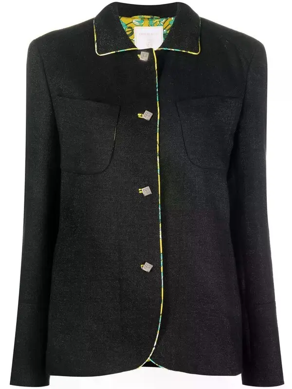 Emilio Pucci 2000s Contrast-trim Wool Jacket