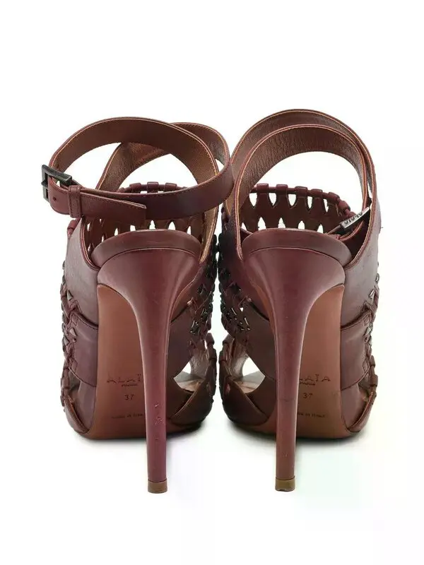 Alaïa Laser-cut Ankle Strap Sandals