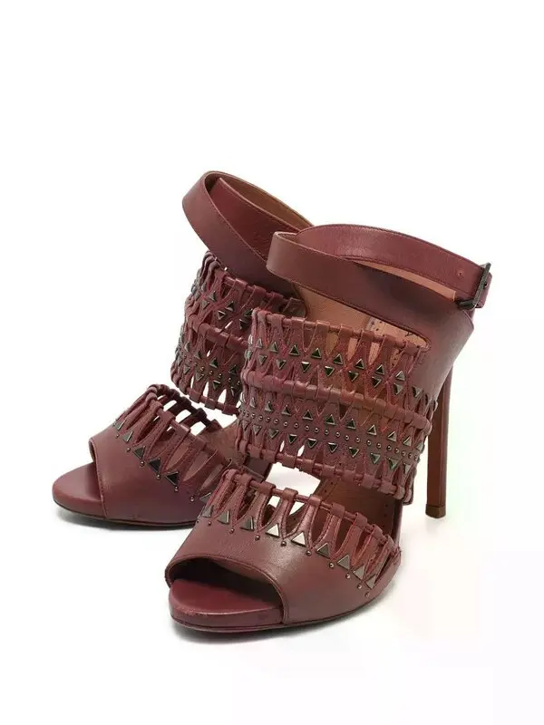 Alaïa Laser-cut Ankle Strap Sandals