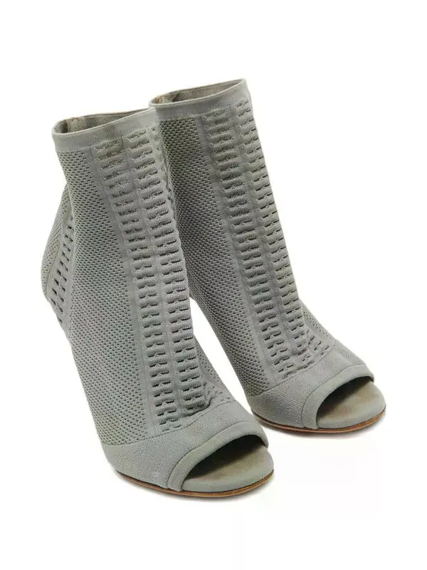 GIANVITO ROSSI Knit Peep-toe Stiletto Boots