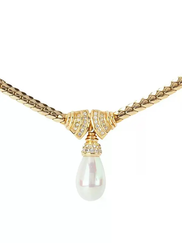 Dior 1980s Pearl-embellished Necklace - Gold