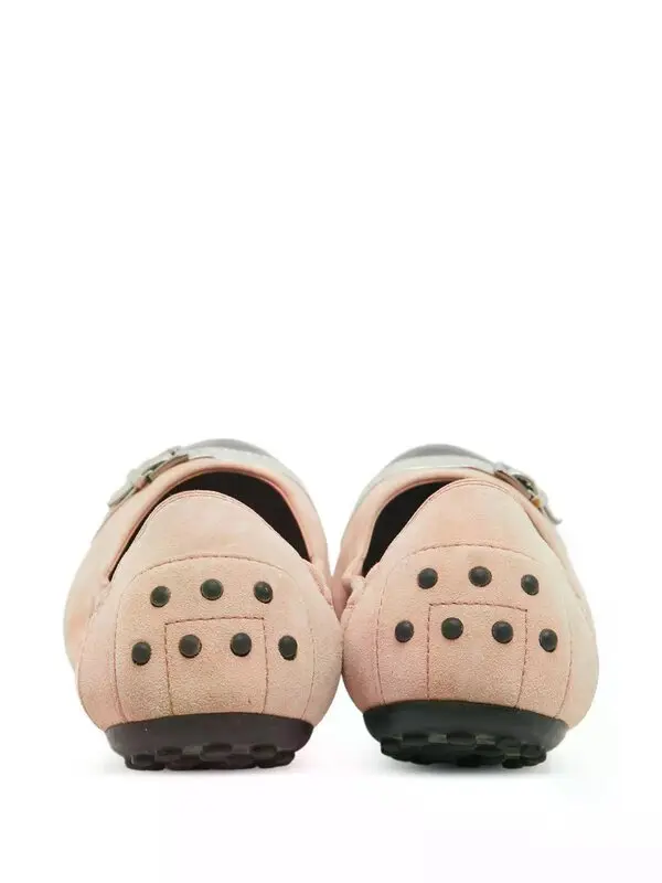 TOD'S Patent Leather Buckled Ballet Flats - Pink