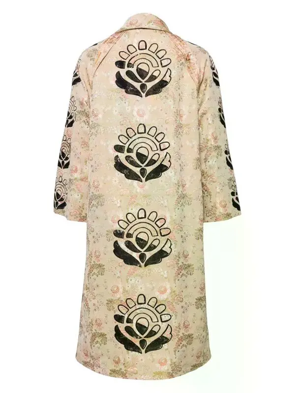 Prada Embroidered Floral Coat