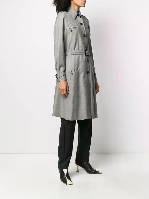 Dior 2000s Check Print Trench Coat