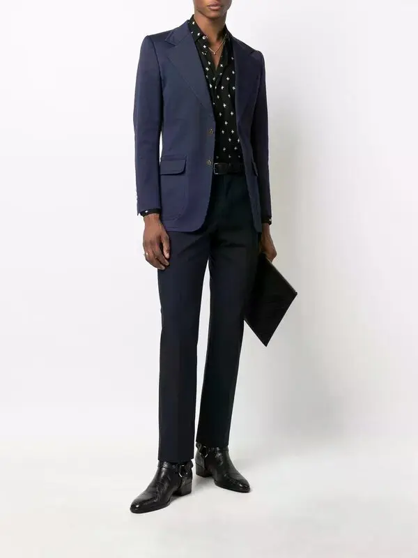 Saint Laurent Notched Lapels Single-breasted Blazer