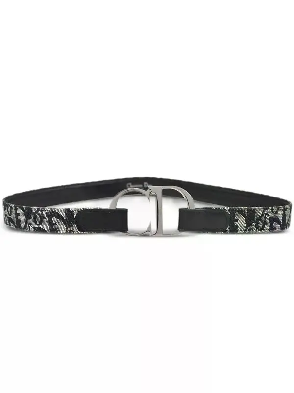 Dior 2003 Trotter Canvas Belt - Black
