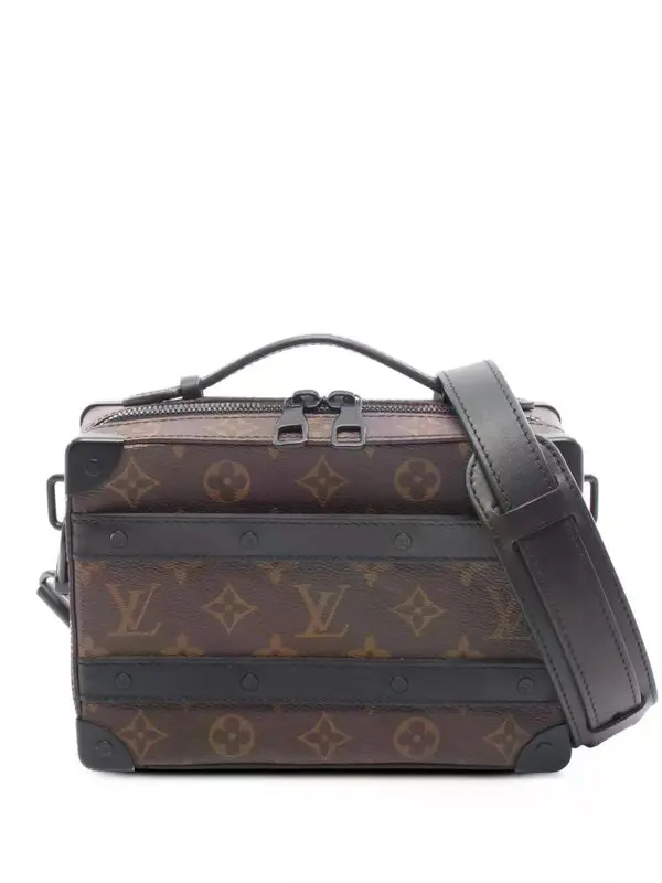 LOUIS VUITTON Monogram Macassar Handle Soft Trunk Satchel
