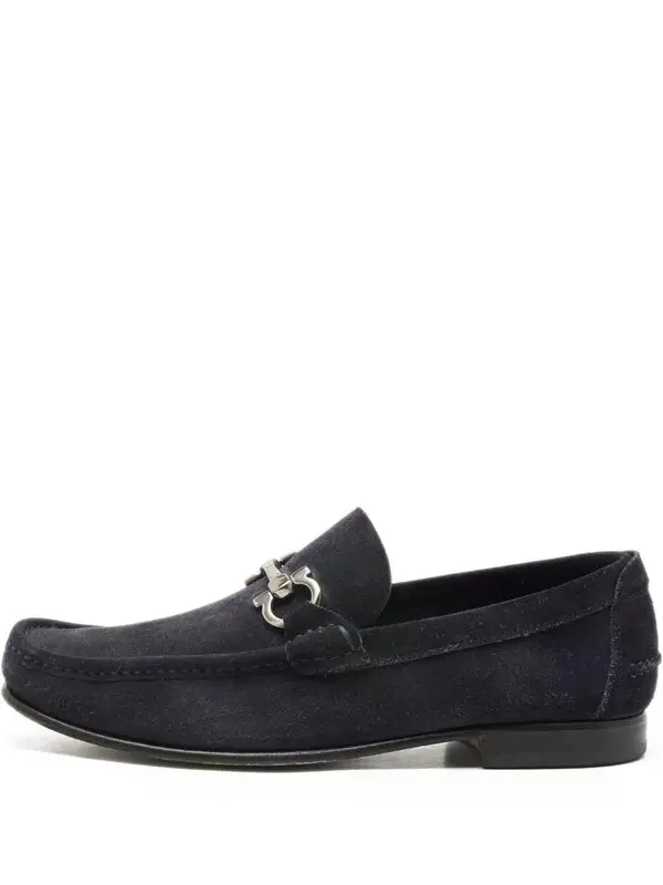 FERRAGAMO Gancini Suede Loafers