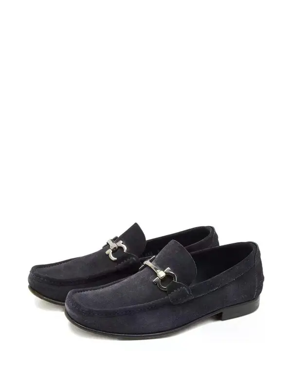 FERRAGAMO Gancini Suede Loafers