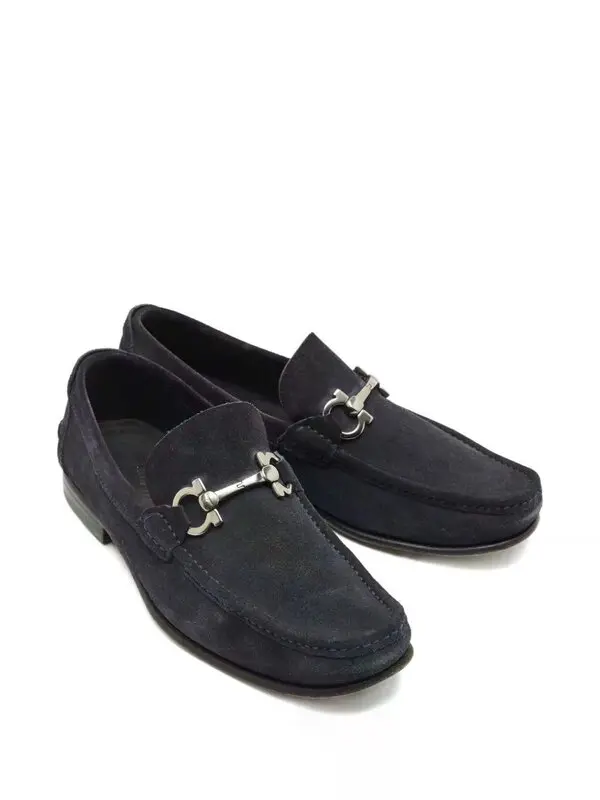 FERRAGAMO Gancini Suede Loafers