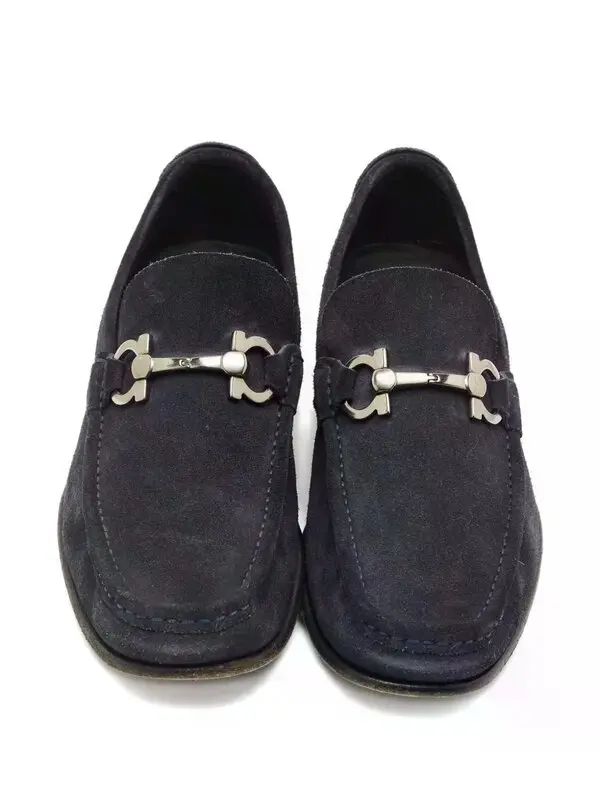 FERRAGAMO Gancini Suede Loafers
