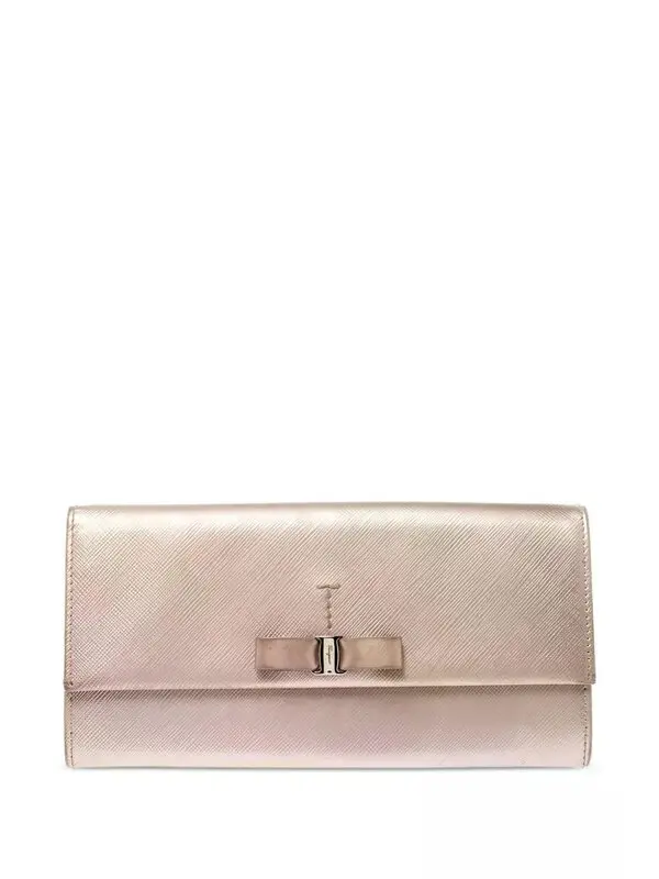 FERRAGAMO Leather Wallet - Neutrals