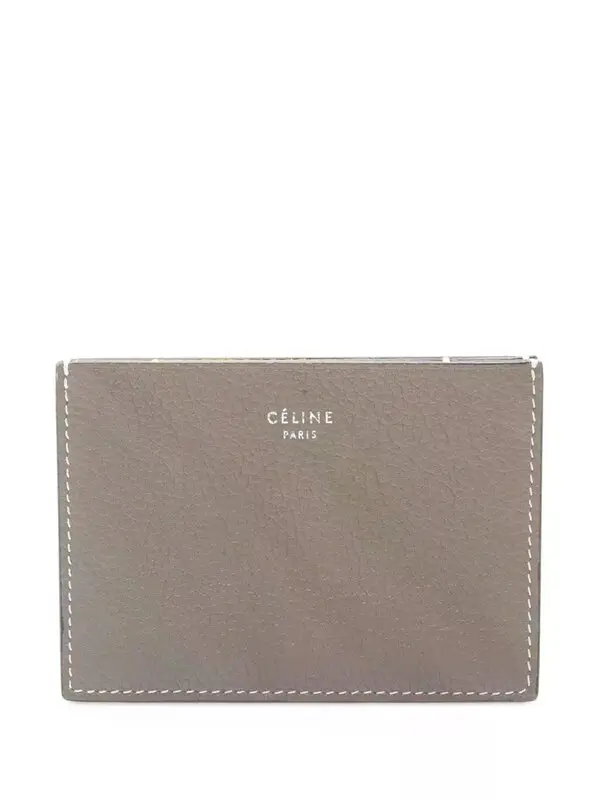 Celine 2010-2025 Grained Calfskin Wallet Small Wallets - Grey