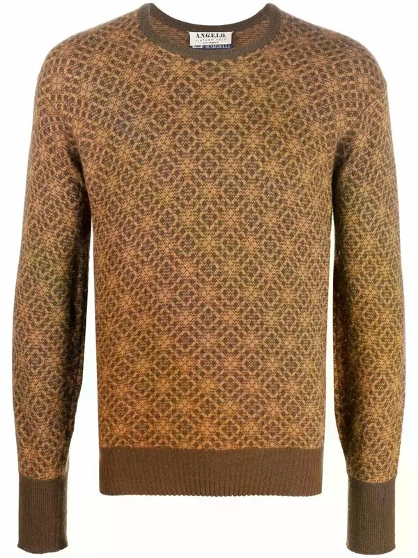 A.N.G.E.L.O. VINTAGE CULT 1970s Geometric Cashmere Jumper