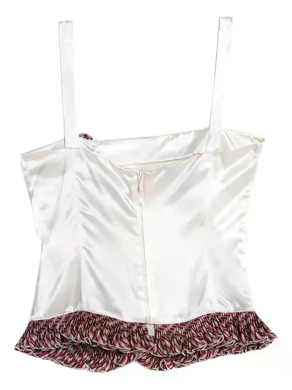 Emporio Armani Ruffle-trim Silk Top