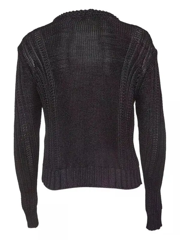 Maje Cable-knit Top - Black