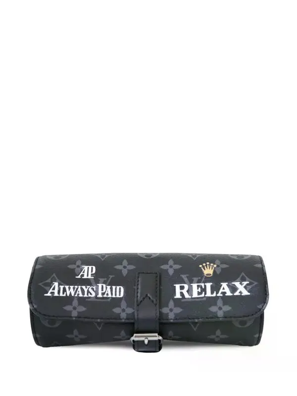 LOUIS VUITTON Monogram Eclipse Watch Pouch - Black