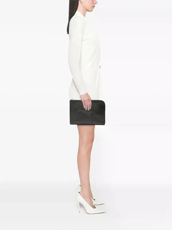 LOUIS VUITTON Epi Pochette Jour Pm Clutch Bag - Black