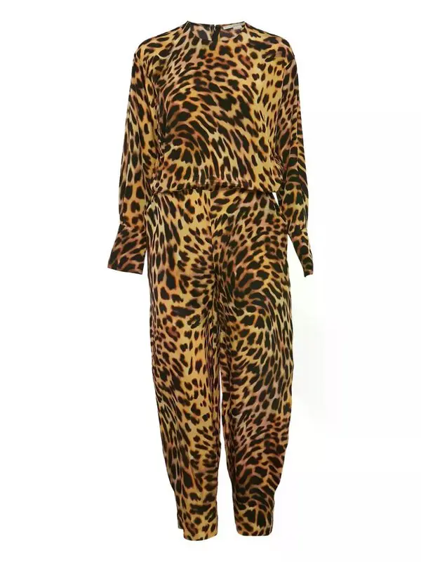 Stella McCartney Leopard-print Jumpsuit - Brown