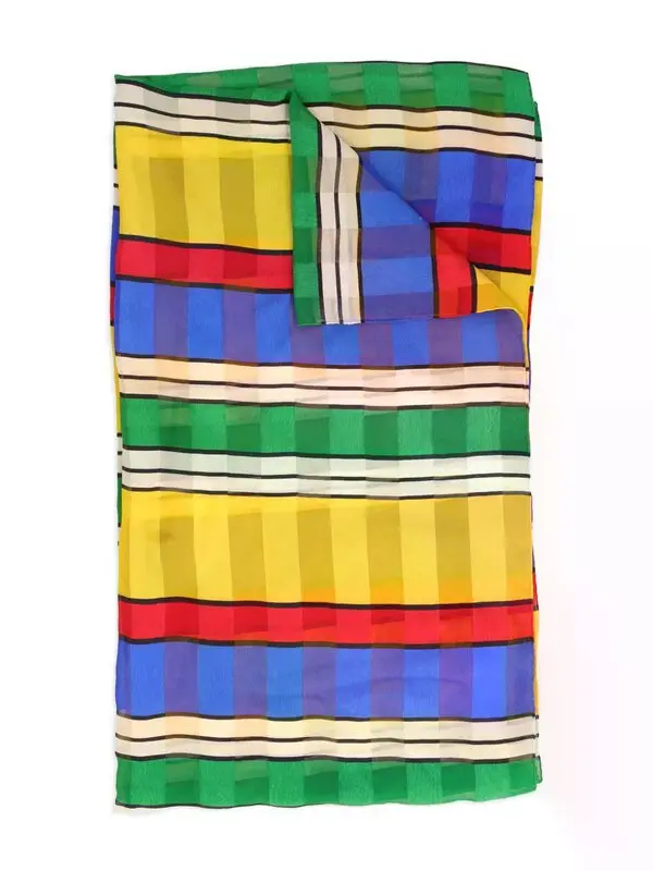 Vintage Striped Silk Scarf