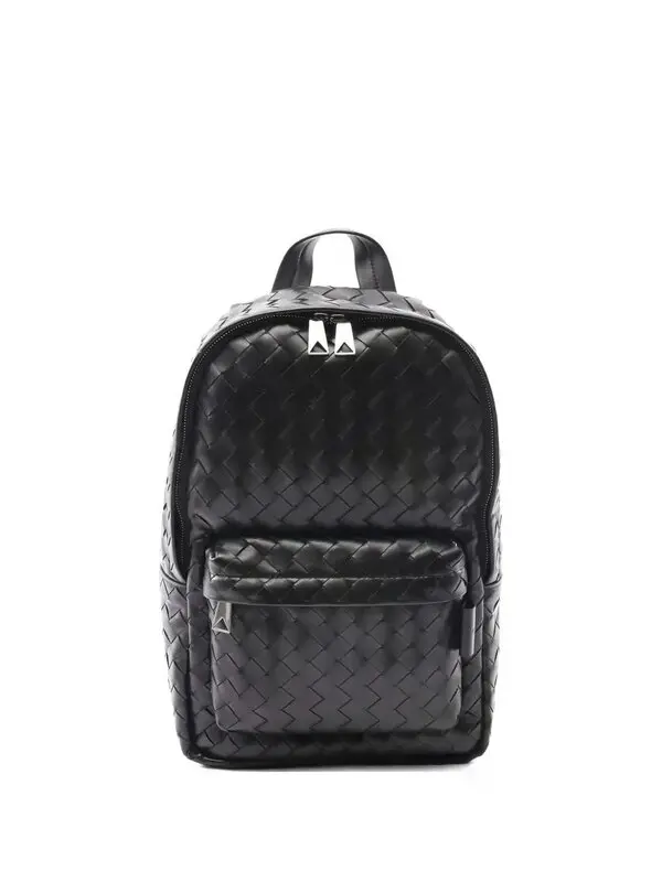 Bottega Veneta Intrecciato Leather Backpack - Black