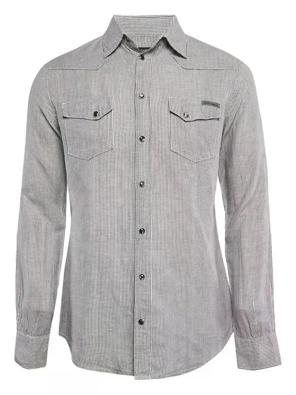 Dolce & Gabbana Striped Pocketed Shirt