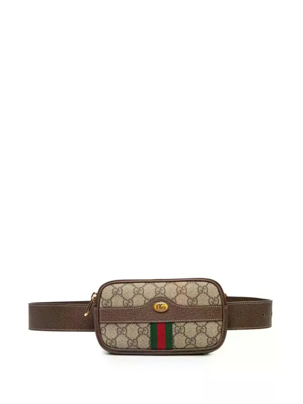 Gucci Gg Supreme Ophidia Belt Bag - Brown