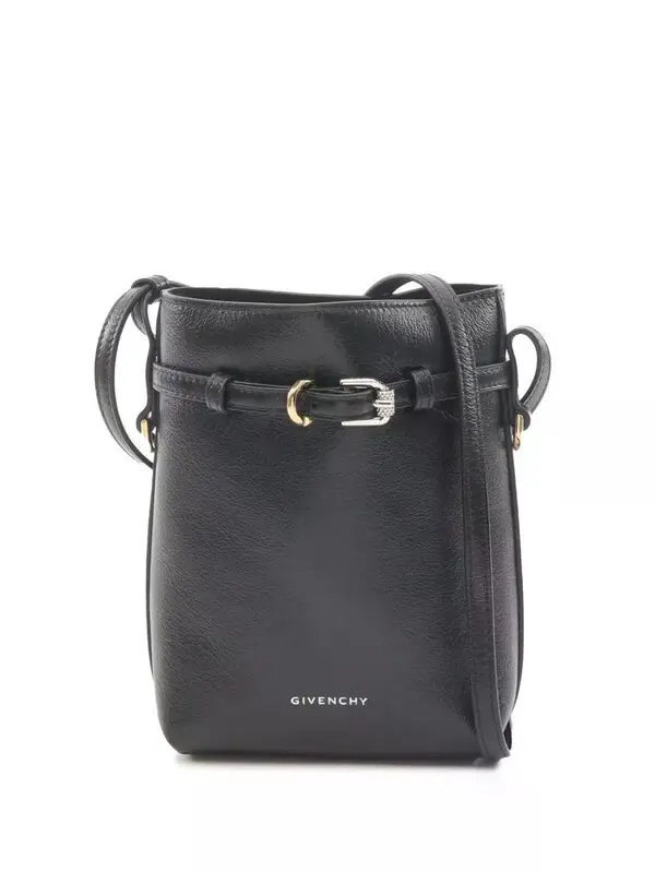 Givenchy Leather Voyou Phone Pouch Crossbody Bag - Black