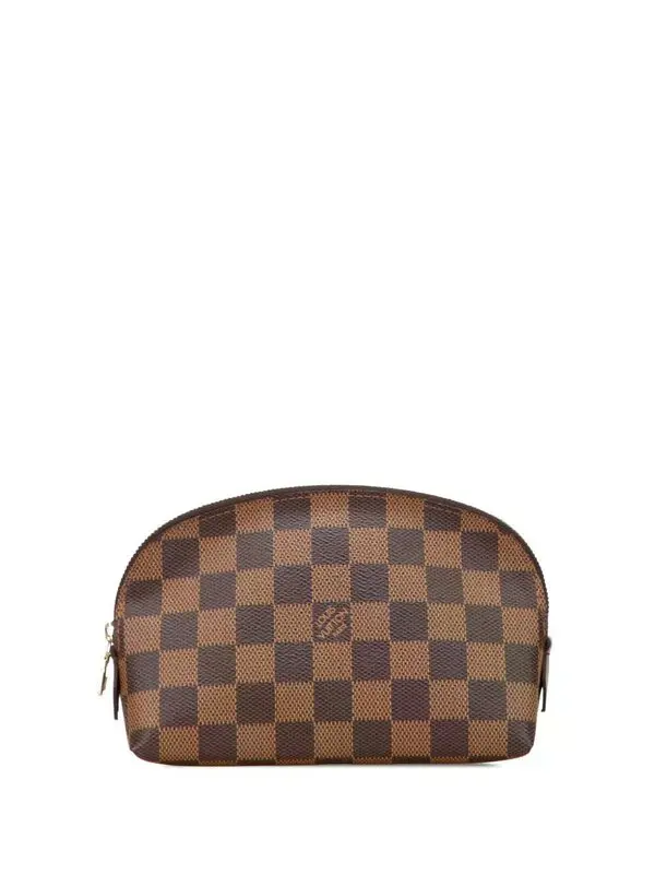 LOUIS VUITTON 2005 Damier Ebene Cosmetic Pouch - Brown