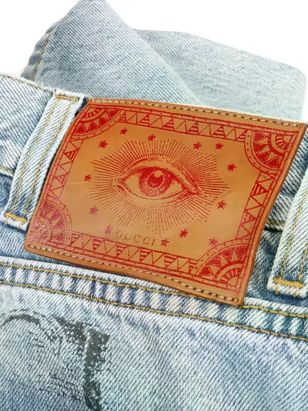 Gucci 2000s Logo Print Jeans