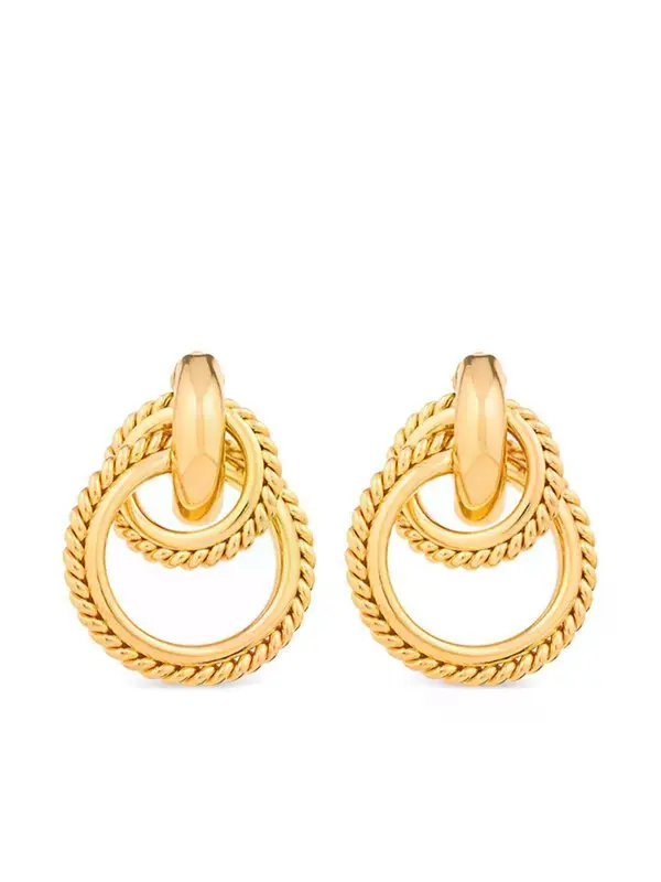 Givenchy 1980s Clip-on Hoop Earrings - Gold