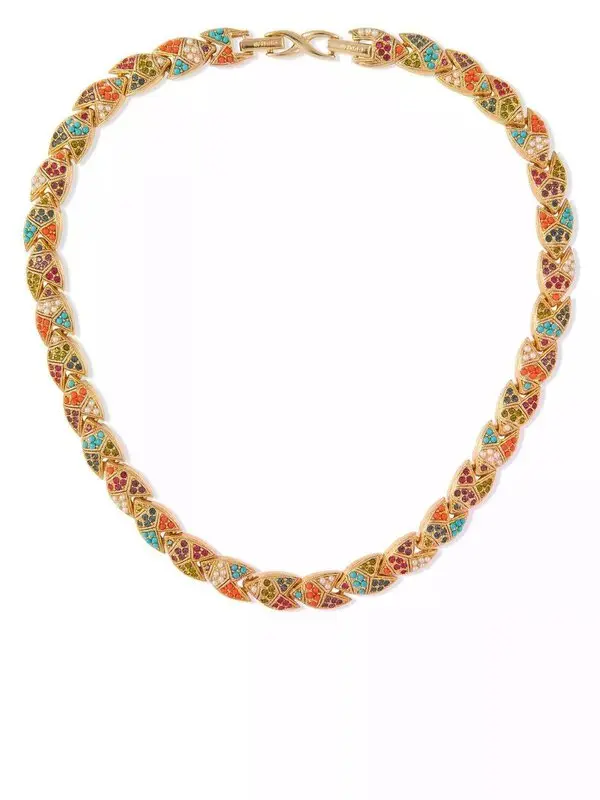 SUSAN CAPLAN 1990s D'orlan Crystal-embellished Necklace - Gold