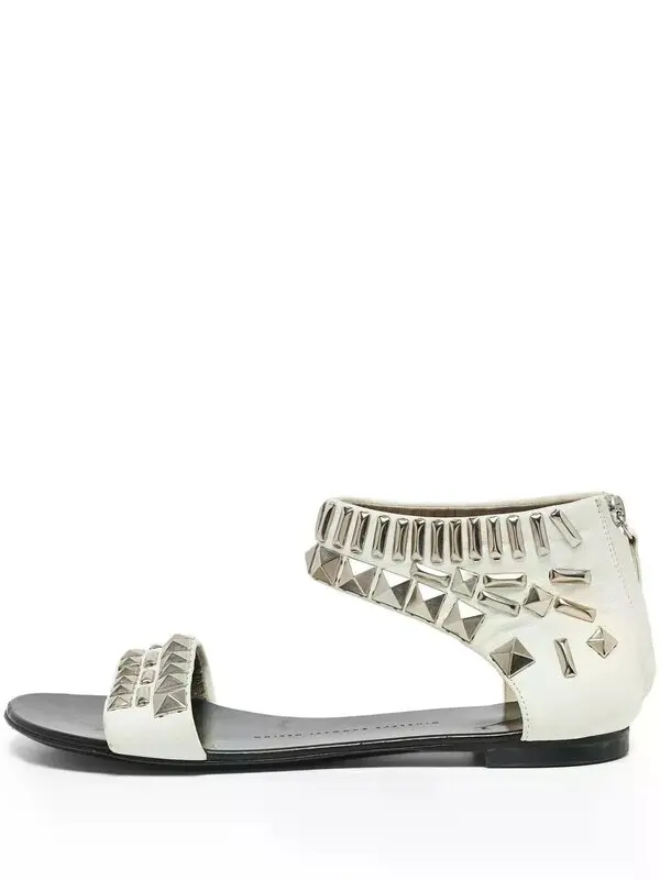 GIUSEPPE ZANOTTI Studded Ankle-strap Flat Sandals