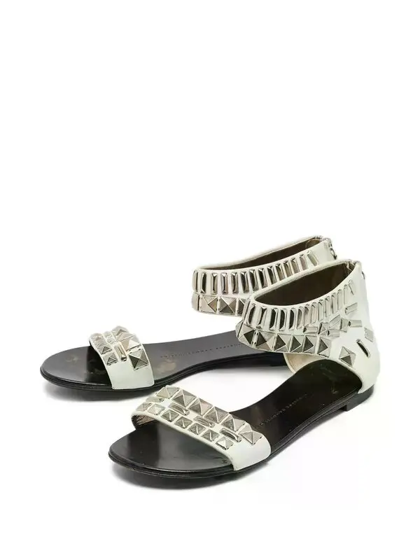 GIUSEPPE ZANOTTI Studded Ankle-strap Flat Sandals