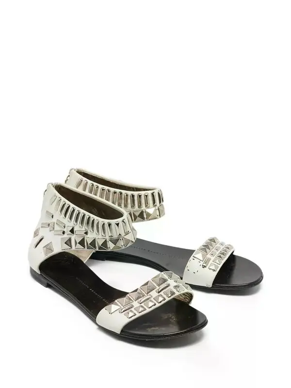 GIUSEPPE ZANOTTI Studded Ankle-strap Flat Sandals