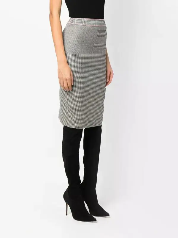 Dior 1990s Houndstooth Pencil Skirt