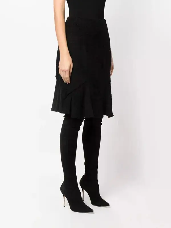 Dior 1990s Flared-hem Knitted Skirt