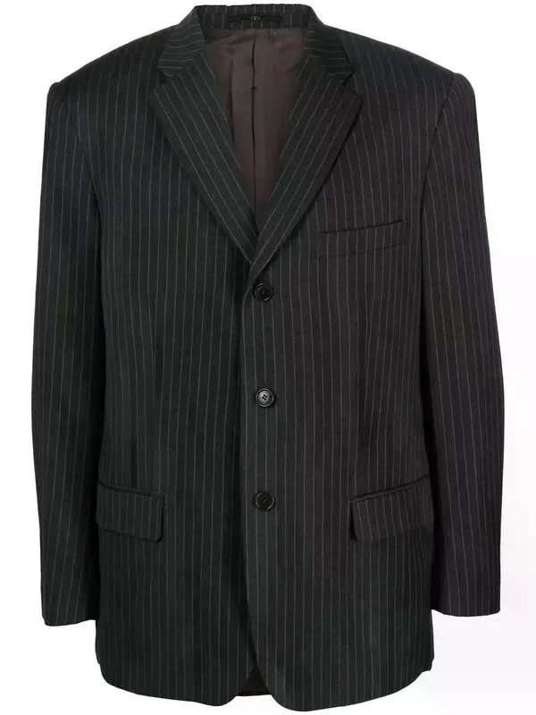 Valentino Garavani 2000s Pinstriped Stepped Lapels Blazer