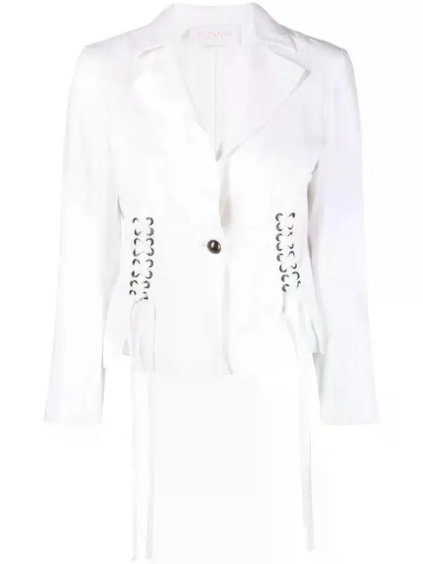 Valentino Garavani 2000s Lace-up Jacket - White