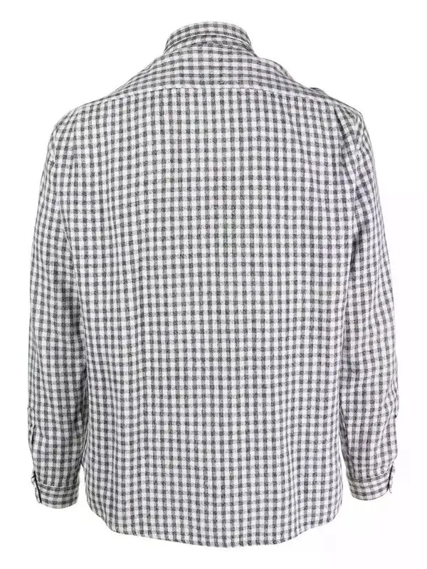 Moschino 1990s Checkered Press-stud Shirt