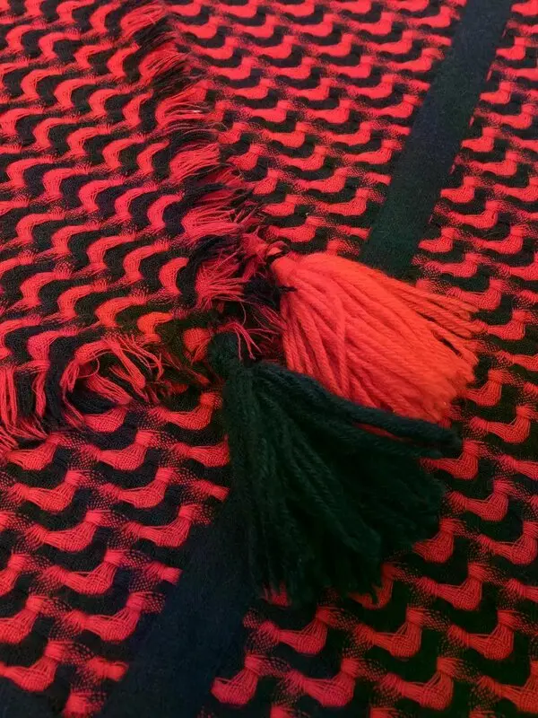 Givenchy 1980s Geometric Pattern Wool Scarf
