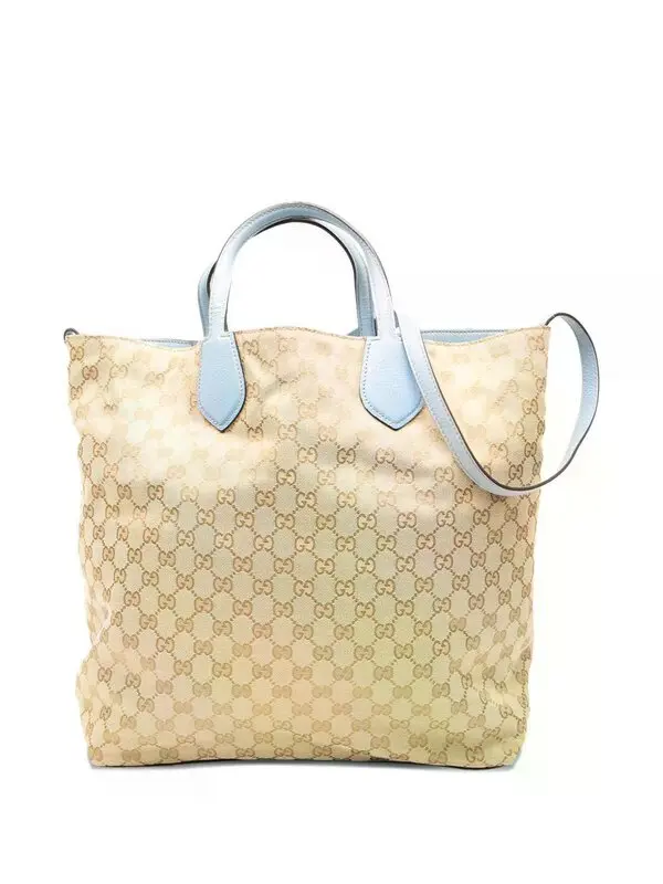 Gucci Gg Canvas Reversible Tote Satchel