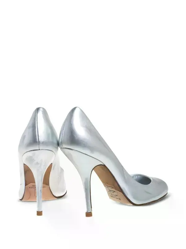 GINA 100mm Leather Pumps