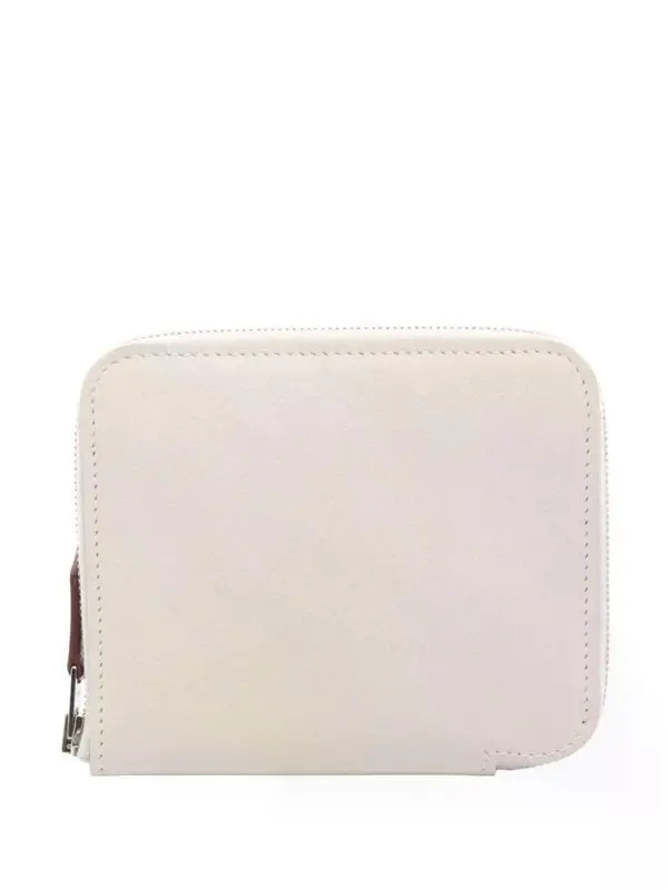 Hermès 2023 Epsom Azap Silk'in Round Wallet Small Wallets - White