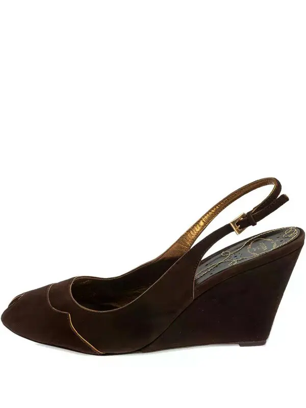 Prada Velvet-finish Wedge Sandals