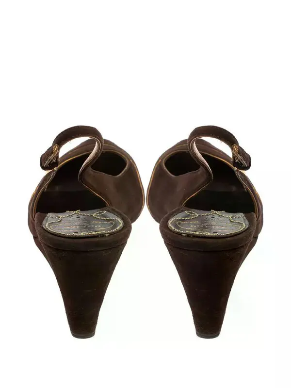 Prada Velvet-finish Wedge Sandals
